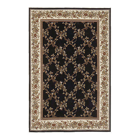 Closeout! Km Home 1427/1720/Black Navelli Black 33 x 54 Area Rug - Black