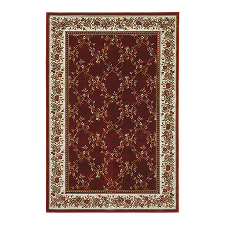 Closeout! Km Home 1427/1730/Burgundy Navelli Red 33 x 54 Area Rug - Red