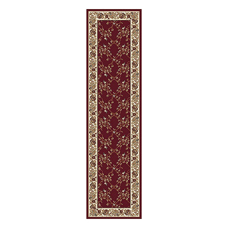 Closeout! Km Home 1427/1734/Burgundy Navelli Red 22 x 8 Runner Rug - Red