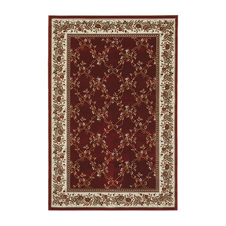 Closeout! Km Home 1427/1732/Burgundy Navelli Red 79 x 96 Area Rug - Red