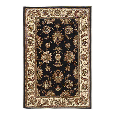 Closeout! Km Home 1330/1222/Black Navelli Black 79 x 96 Area Rug - Black
