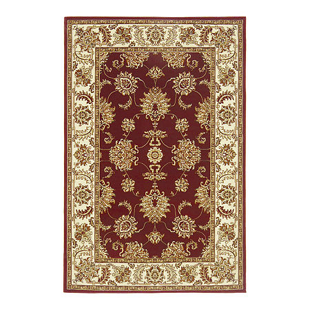 Closeout! Km Home 1330/1232/Burgundy Navelli Red 79 x 96 Area Rug - Red