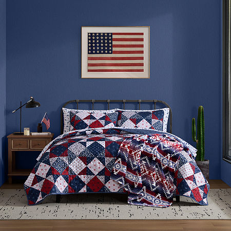Click here for Wrangler Rodeo Patchwork Reversible Quilt Set prices