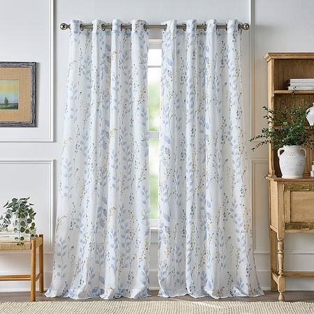 Click here for Martha Stewart Spring Blooms Grommet Top Sheer Sin... prices