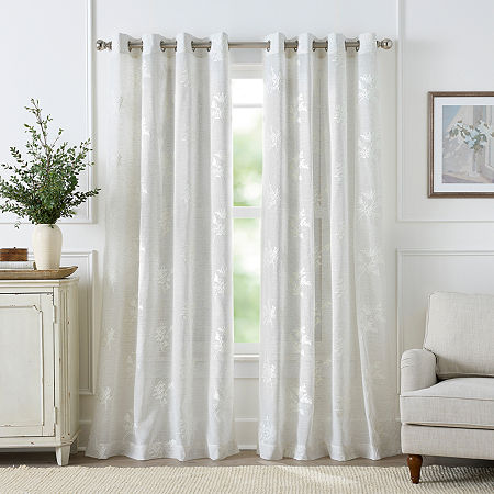 Click here for Martha Stewart Soriah Grommet Top Sheer Single Cur... prices