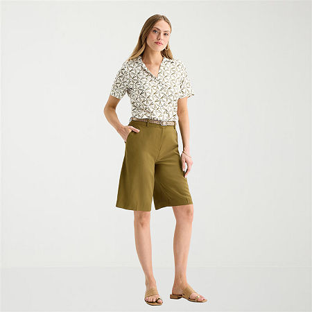 Click here for Worthington Womens 12 High Rise Tall Bermuda Short... prices