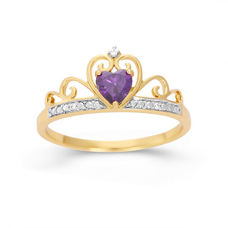 Click here for Heart-Shaped Simulated Amethyst & Cubic Zirconia 1... prices