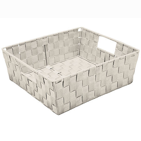 Click here for Simplify Woven Strap Shelf Bin  One Size  White prices