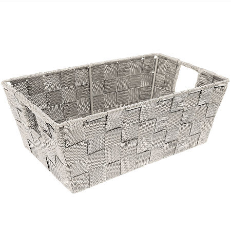 Click here for Simplify Small Woven Strap Bin  One Size  White prices