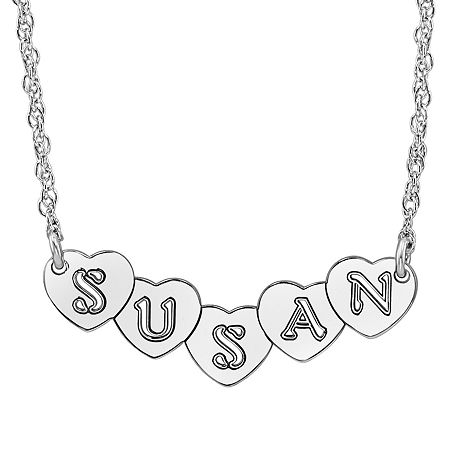 Click here for Personalized Hearts Name Necklace  One Size  White prices