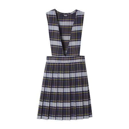 Click here for French Toast Big Girls V-Neck Pleated Plaid Jumper... prices