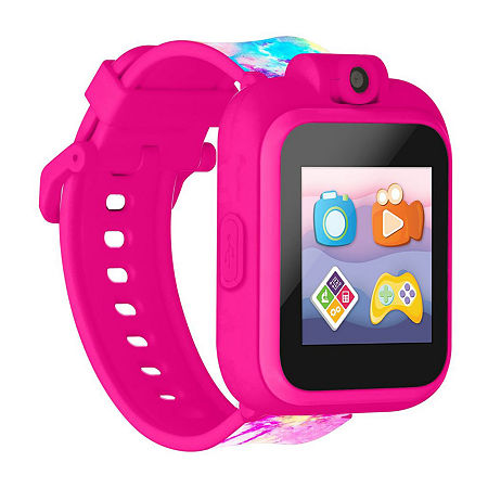 Kids Playzoom 2 Pink  Blue and Yellow Tie Dye Tpu Strap Smart Watch 41mm - Open Misce