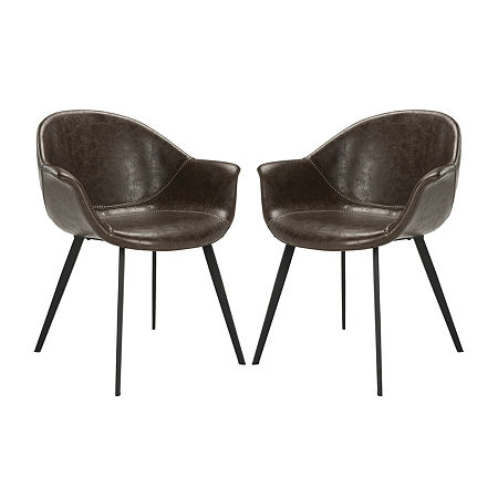 Charna Dining Chair (Set Of 2) - Dark Brown