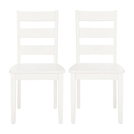 Silio Ladder Back Dining Chair  Set of 2 - White