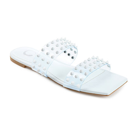 Journee Collection Womens Katari Lucite Sandals - Blue
