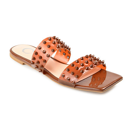 Journee Collection Womens Katari Lucite Sandals - Brown