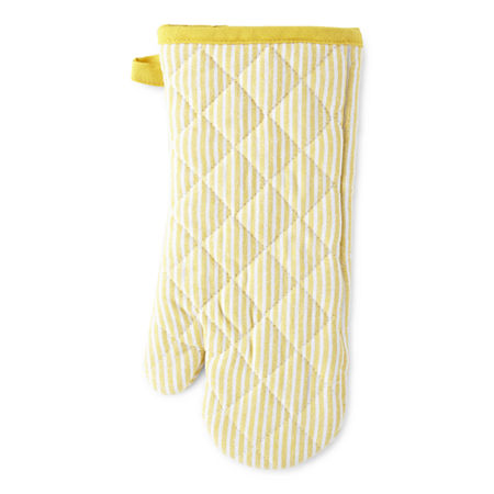 Click here for Cooks Stripe Oven Mitt  One Size  Yellow prices