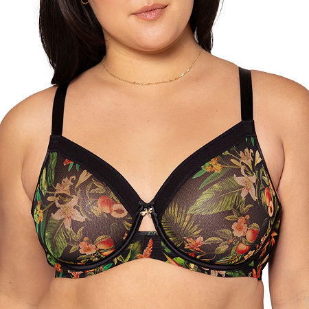 Click here for Curvy Couture Sheer Mesh Unlined Underwire Bra-131... prices