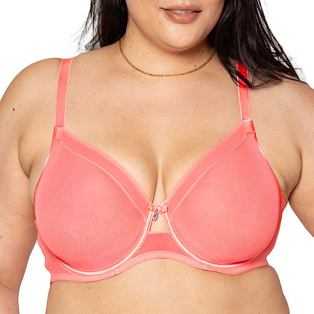 Click here for Curvy Couture Sheer Mesh Unlined Underwire Bra-131... prices