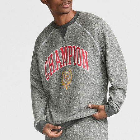 Champion Mens Raglan Crewneck Logo Sweatshirt - Nine Iron