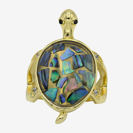 Click here for Bijoux Bar Gold Tone Turtle Womens Abalone Cocktai... prices