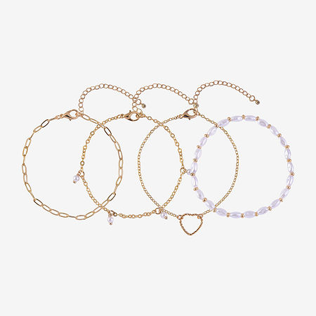Click here for Arizona Gold Tone Womens 4-pc. Bracelet Set  One S... prices