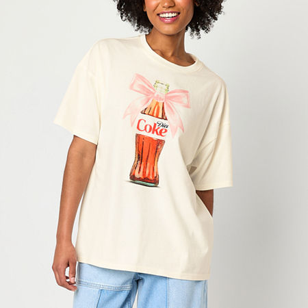 Click here for Diet Coke Bow Womens Juniors Crew Neck Short Sleev... prices