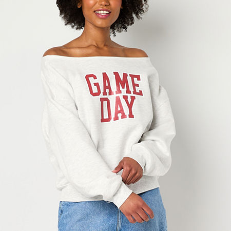 Click here for Off Shoulder Gameday Fleece Womens Straight Neck L... prices