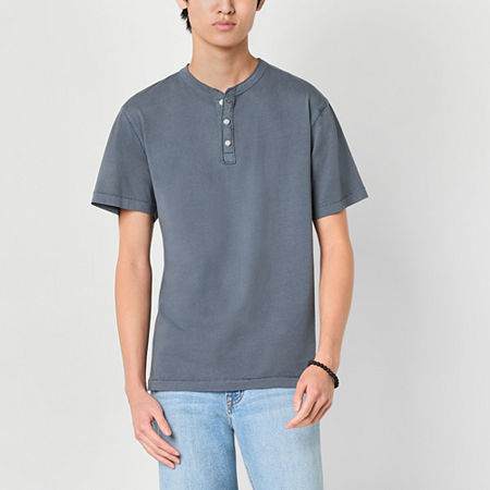 Click here for Arizona Mens Short Sleeve Henley Shirt  Small  Blu... prices