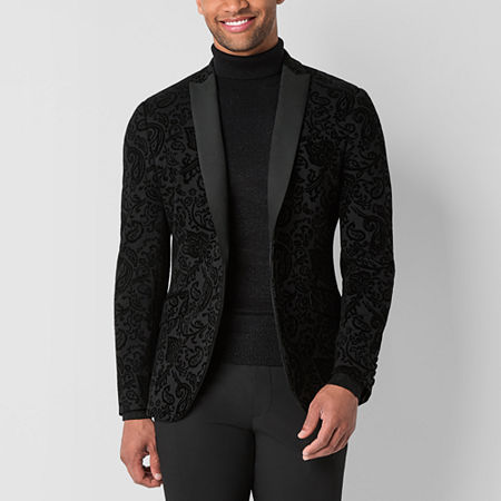 Click here for J. Ferrar Mens Paisley Stretch Fabric Slim Fit Tux... prices