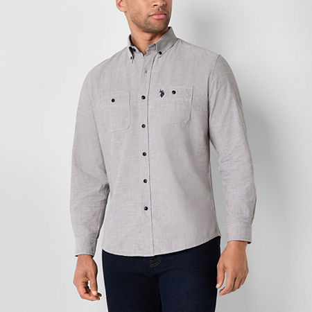 Click here for U.S. Polo Assn. Solid Canvas Slub Mens Y Neck Long... prices