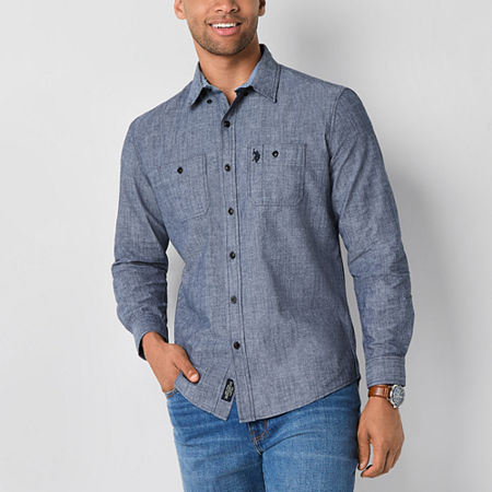 Click here for U.S. Polo Assn. Solid Canvas Slub Mens Y Neck Long... prices