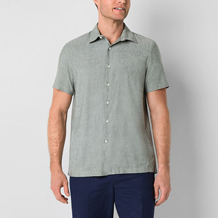 Click here for Stafford Linen Blend Mens Short Sleeve Regular Fit... prices