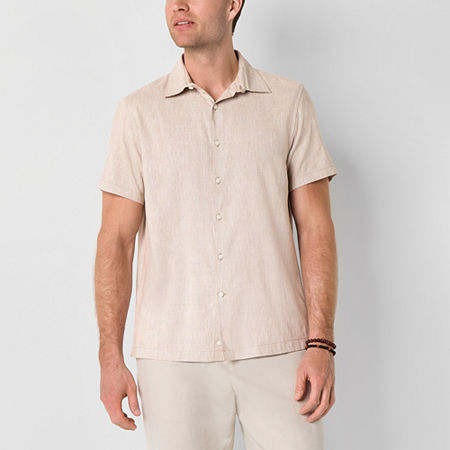 Click here for Stafford Linen Blend Mens Short Sleeve Regular Fit... prices