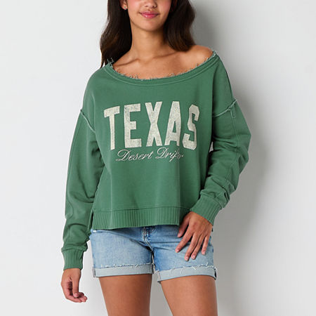 Click here for Arizona Off The Shoulder Womens Crew Neck Long Sle... prices
