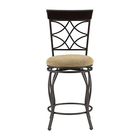 Click here for Curved-Back Swivel Barstool  One Size  Brown prices