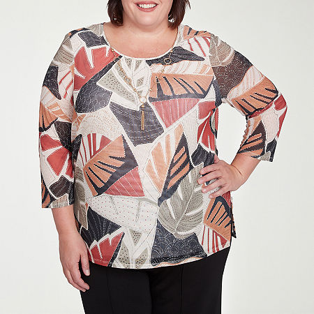 Click here for Alfred Dunner Natural Instinct Womens Plus Crew Ne... prices