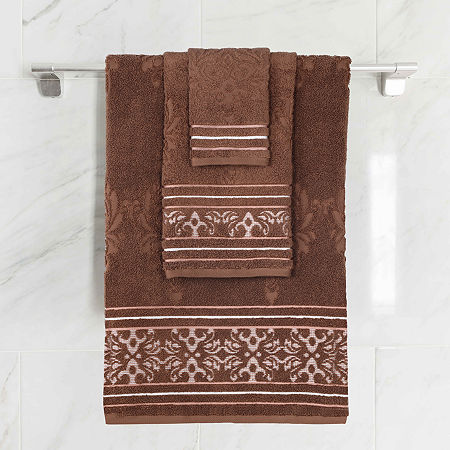 Click here for SUPERIOR Sadie Zero Twist Jacquard Cotton 3pc Towe... prices