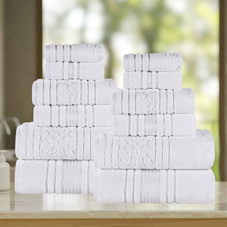 Click here for SUPERIOR Sadie Zero Twist Jacquard Solid Cotton 12... prices