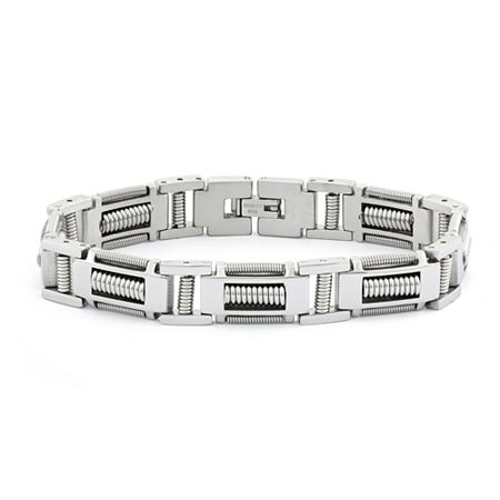 Click here for Mens Stainless Steel 8.25  12mm Link Bracelet  One... prices