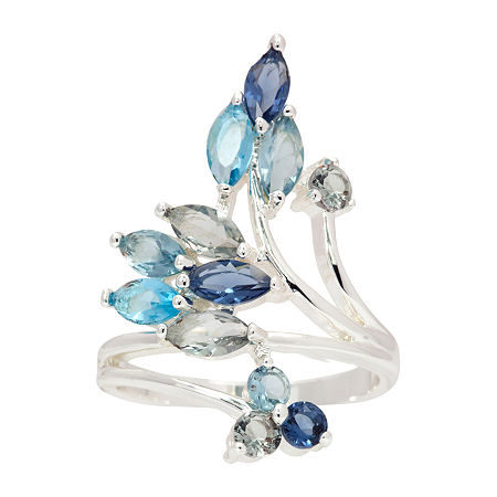 Click here for Sparkle Allure Womens Blue Crystal Pure Silver Ove... prices