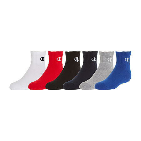 Click here for Champion Big Kid Boys Multi-Pack 6 Pair Quarter An... prices