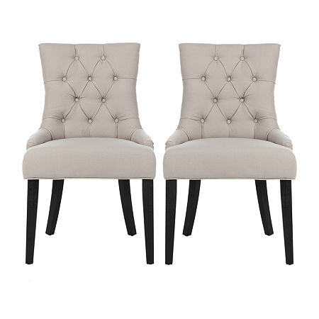 Abby 19H Tufted Side Chairs (Set Of 2) - Taupe