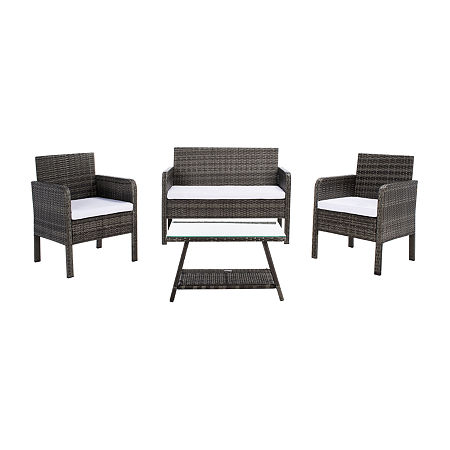 Click here for Aboka 4PC Outdoor Living Set - Grey brown/white prices