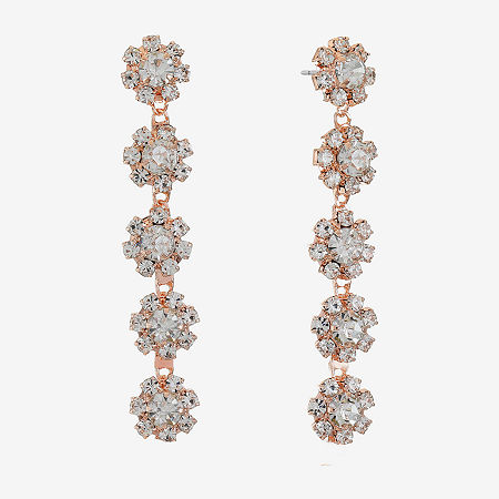 Click here for Monet Jewelry Timeless Rosegold Tone Flower Linear... prices