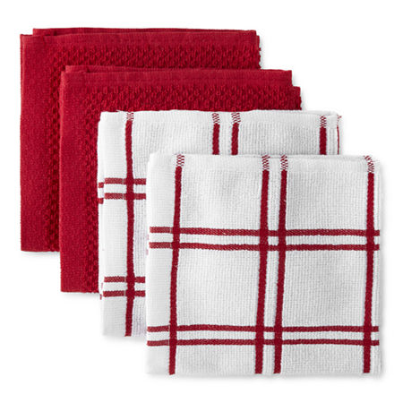 Click here for Cooks 4-pk. Dish Cloth Set  One Size  Red prices