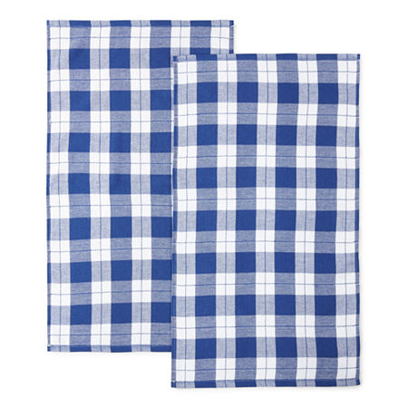 Click here for Cooks Check Dual Purpose 2-pc Kitchen Towel Set  O... prices