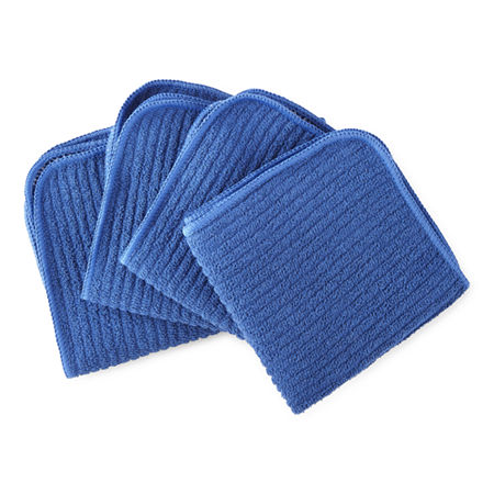 Click here for Cooks Scrubber 4-pc Dish Cloth Set  One Size  Blue prices