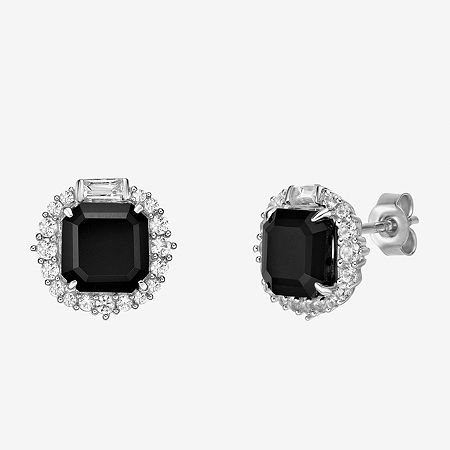 Click here for Genuine Black Onyx Sterling Silver 11mm Cushion St... prices