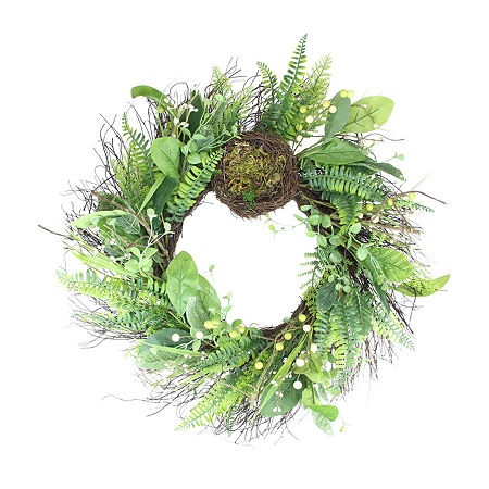 Click here for Northlight 24in Foliage Spring Nest Unlit Wreath... prices